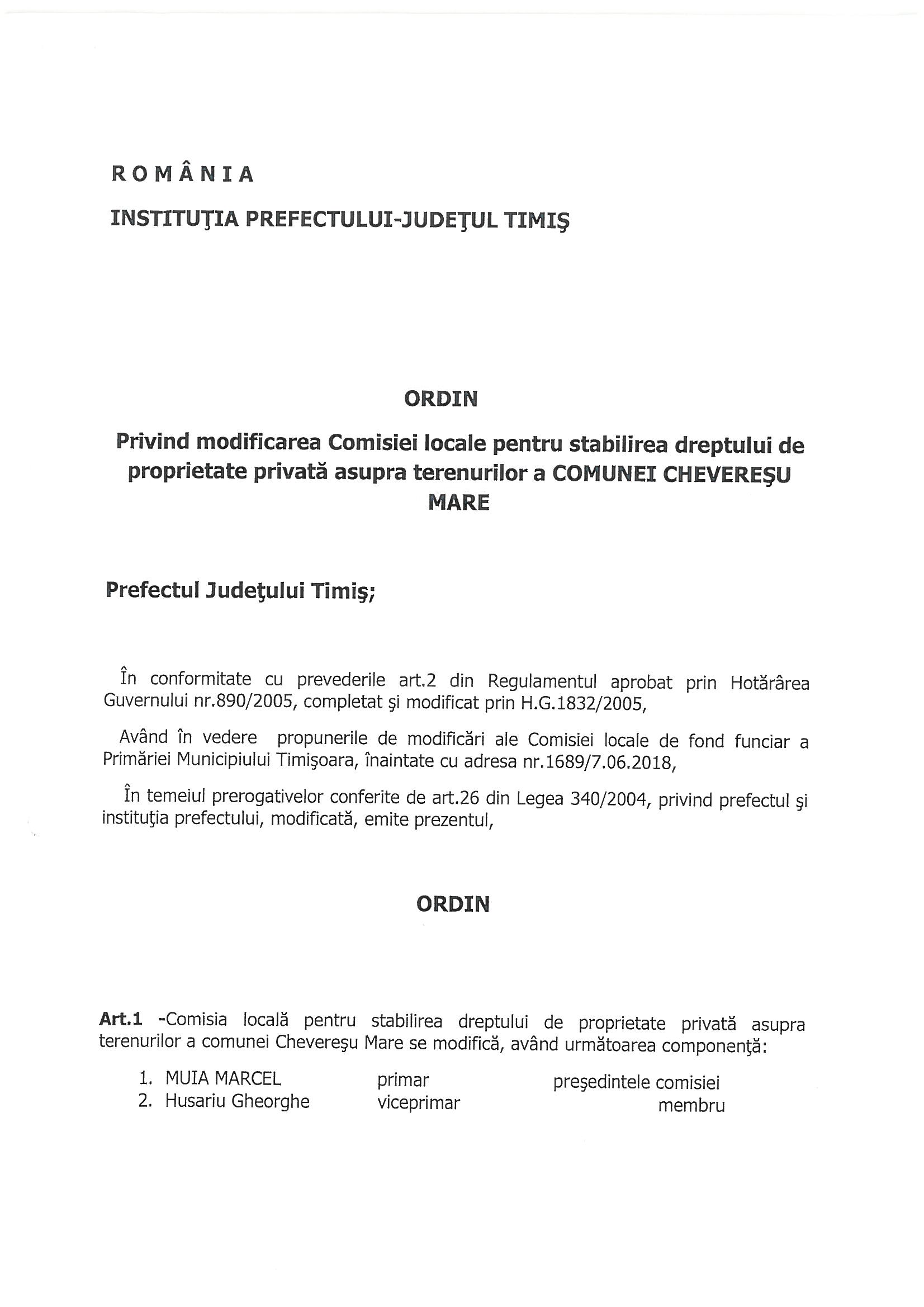 Comisia locală de fond funciar – PrimariaCheveresuMare.ro